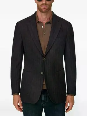 Boggi Milano Blazer Herringbone In Cotton And Wool B Jersey