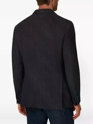 Boggi Milano Blazer Herringbone In Cotton And Wool B Jersey