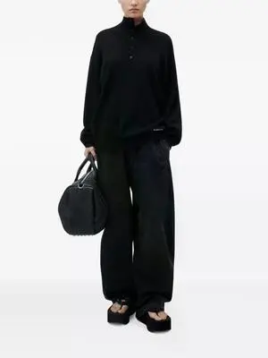 Alexander Wang Logo-embroidered Sweatshirt - Black
