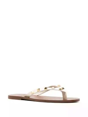 Valentino Garavani Rockstud Calfskin Thong Sandals 05mm