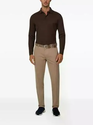 Boggi Milano Trousers In Stretch Cotton