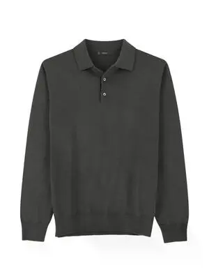 Boggi Milano Knitted Polo Shirt In Merino