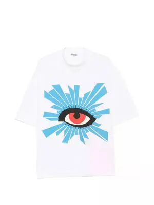 HOUSE OF ERRORS Graphic-print High-neck T-shirt - White