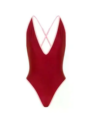 Moschino Contrast-trim Swimsuit