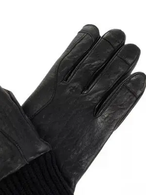 Rick Owens Ribbed-cuff Leather Gloves