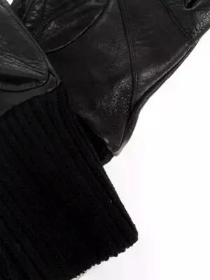 Rick Owens Ribbed-cuff Leather Gloves