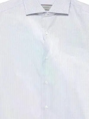 Canali Micro-check Long-sleeve Shirt