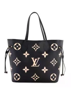 LOUIS VUITTON Neverfull Nm Bicolor Monogram Empreinte Giant Mm Tote Bag - Black