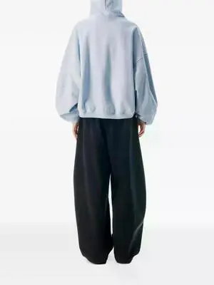 Alexander Wang Crystal Hotfix Oversized Zip-up Hoodie