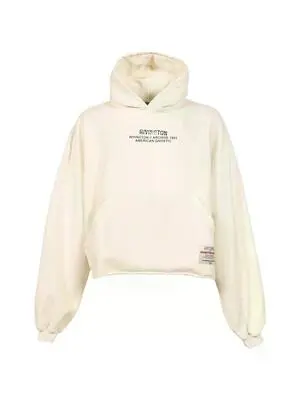 RRR123 Archive American Logo-print Cropped Hoodie