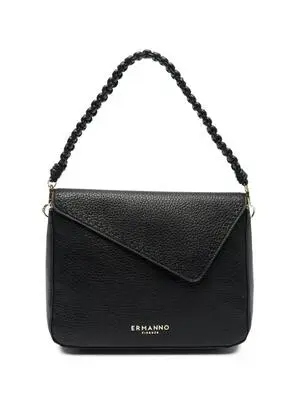 ERMANNO FIRENZE Grained-leather Shoulder Bag - Black