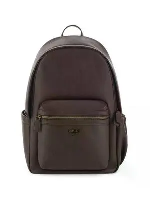 Boggi Milano Rucksack In Leather-effect Fabric - Brown