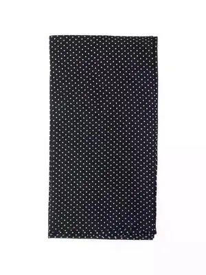 Destin Polka-dot Wool Scarf - Black