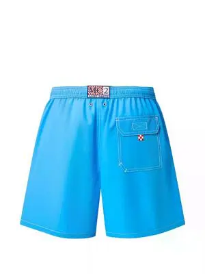 MC2 SAINT BARTH Patmos Flap-pocket Contrast-stitching Swim Shorts