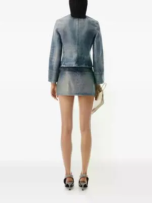 Alexander Wang Glazed Denim Mini Skirt