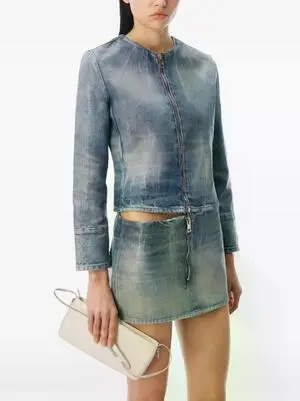 Alexander Wang Glazed Denim Mini Skirt