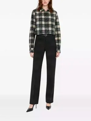 P.a.r.o.s.h Check-pattern Crystal-embellished Shirt