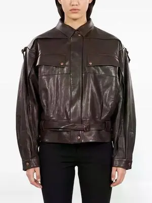Magda Butrym Belted Panelled Jacket - Brown