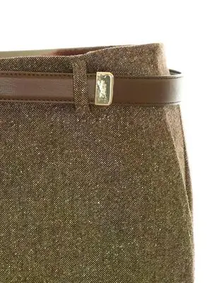 Max Mara Bouclé-motif Belted Trousers