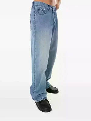 ARTE ANTWERP Logo-embroidered Straight-leg Jeans