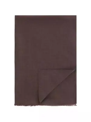 Boggi Milano Scarf In Wool And Silk - Brown