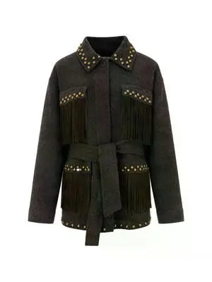 P.a.r.o.s.h Fringed Stud-embellished Jacket