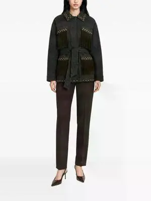 P.a.r.o.s.h Fringed Stud-embellished Jacket