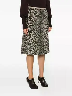 Max Mara Trionfo Leopard-print Midi Skirt