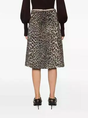 Max Mara Trionfo Leopard-print Midi Skirt