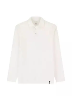 Boggi Milano Polo In Cotton And Silk Jersey - White