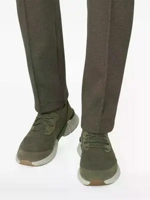 Boggi Milano Willow Trainers In Wool Blend - Green
