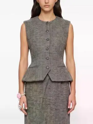 Magda Butrym Herringbone Peplum Jacket