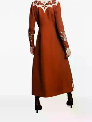 ALEMAIS Duke Embroidered Midi Dress