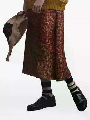 The Great. Midi The Canary Floral-print Silk Skirt