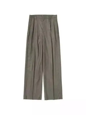 Auralee Pleated Wool Trousers - Grey