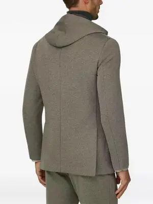 Boggi Milano Sweatshirt Blazer Madison In Stretch Cotton Blend - Green