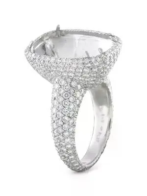 LB EXCLUSIVE Diamond Halo Ring - Silver