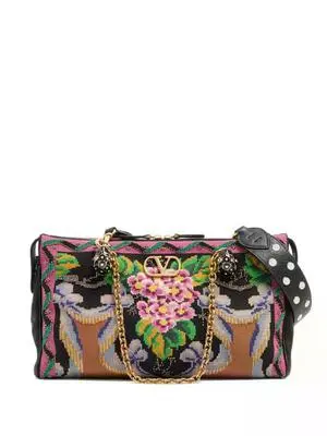 Valentino Garavani Panthea Medium Embroidered Shoulder Bag