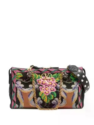Valentino Garavani Panthea Medium Embroidered Shoulder Bag