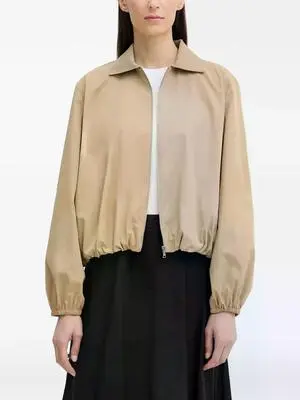 Marc O'polo Zip-up Elasticated-hem Jacket - Neutrals