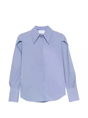 Erika Cavallini Pleated-shoulder Shirt - Blue