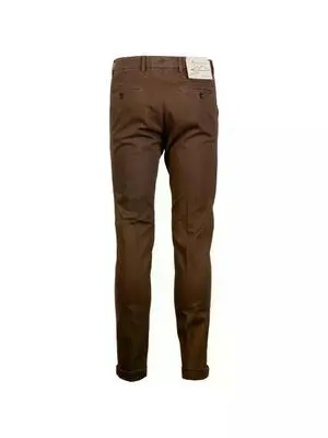 B SETTECENTO Textured Turn-up Trousers