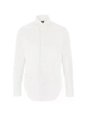 Boggi Milano Shirt In Cotton Nylon Stretch Dobby Slim Fit - White