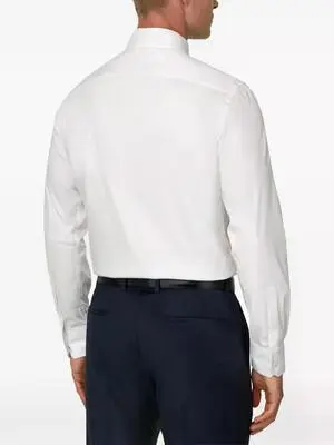 Boggi Milano Shirt In Cotton Nylon Stretch Dobby Slim Fit