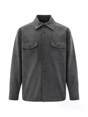 PAOLO PECORA Button-up Chest-pocket Shirt - Grey