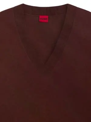 Hugo V-neck Sweater In A Wool Blend With Cashmere