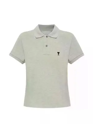 AMI Paris De Coeur Polo Shirt - Grey