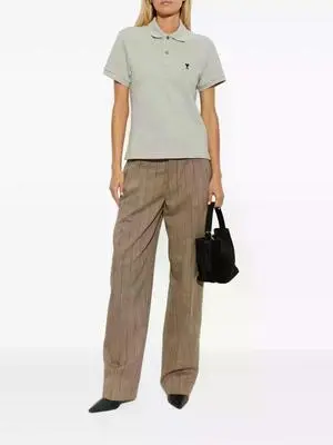 AMI Paris De Coeur Polo Shirt - Grey
