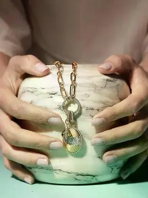 CLARA CHEHAB Large Liberté Diamond Rope Charm