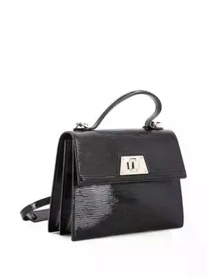LOUIS VUITTON Sevigne Handbag Electric Epi Leather Pm Shoulder Bag - Black